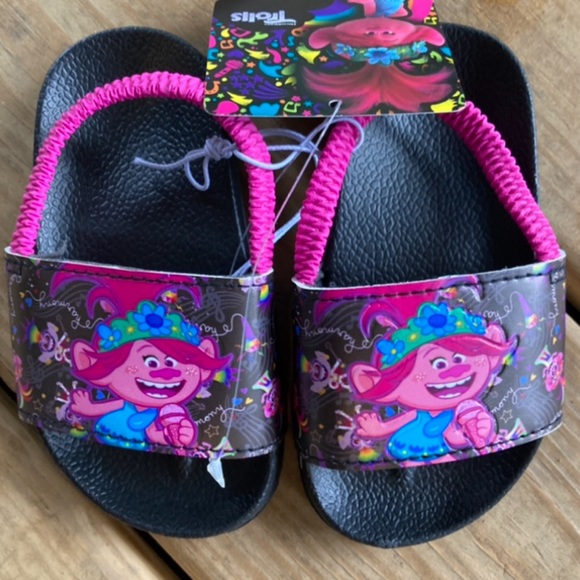 Trolls | Shoes | New Trolls Poppy Little Dream Work Pink Toddler Slides ...